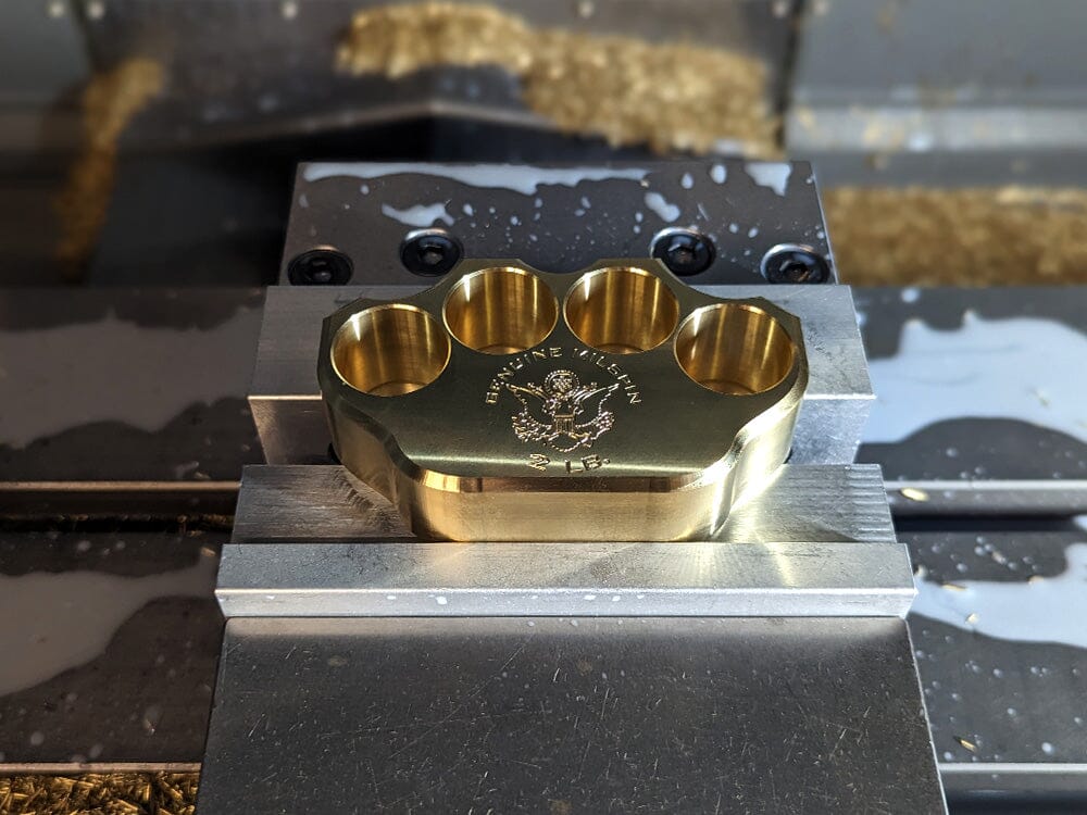 MILSPIN 2LB BRASS KNUCKLE F*CK AROUND FIND OUT PAPERWEIGHT – Direct ...